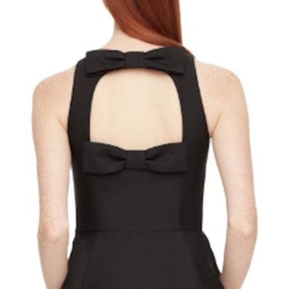 Donna Ricco | Dresses | Donna Ricco Black Bow Cutout Velvet Cocktail ...
